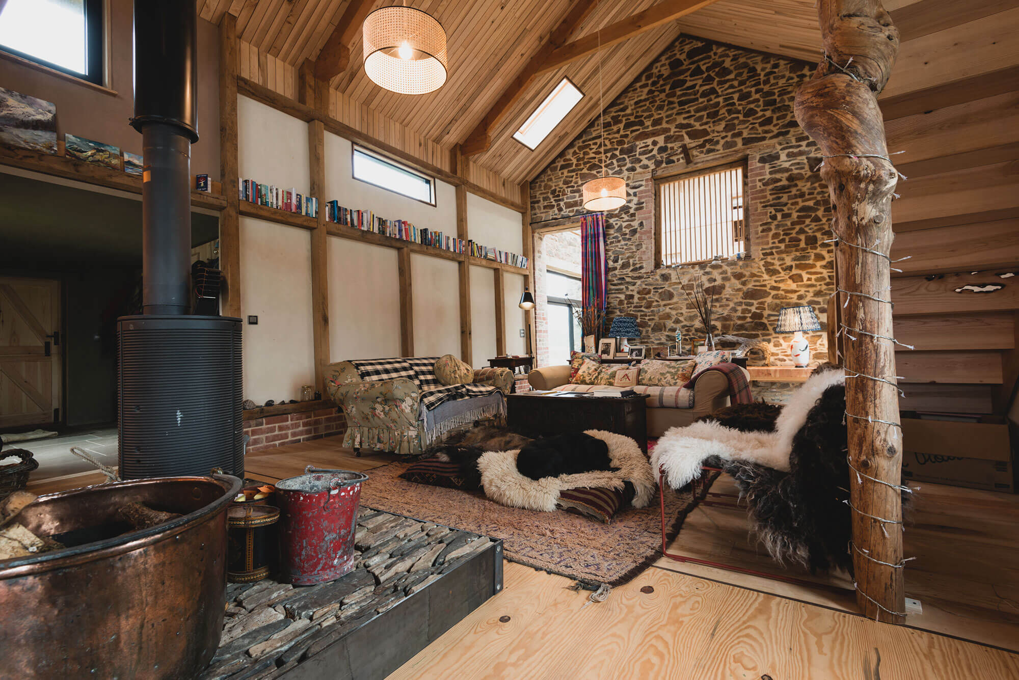 Restored Barn, Ash flooring | Coppice & Crown