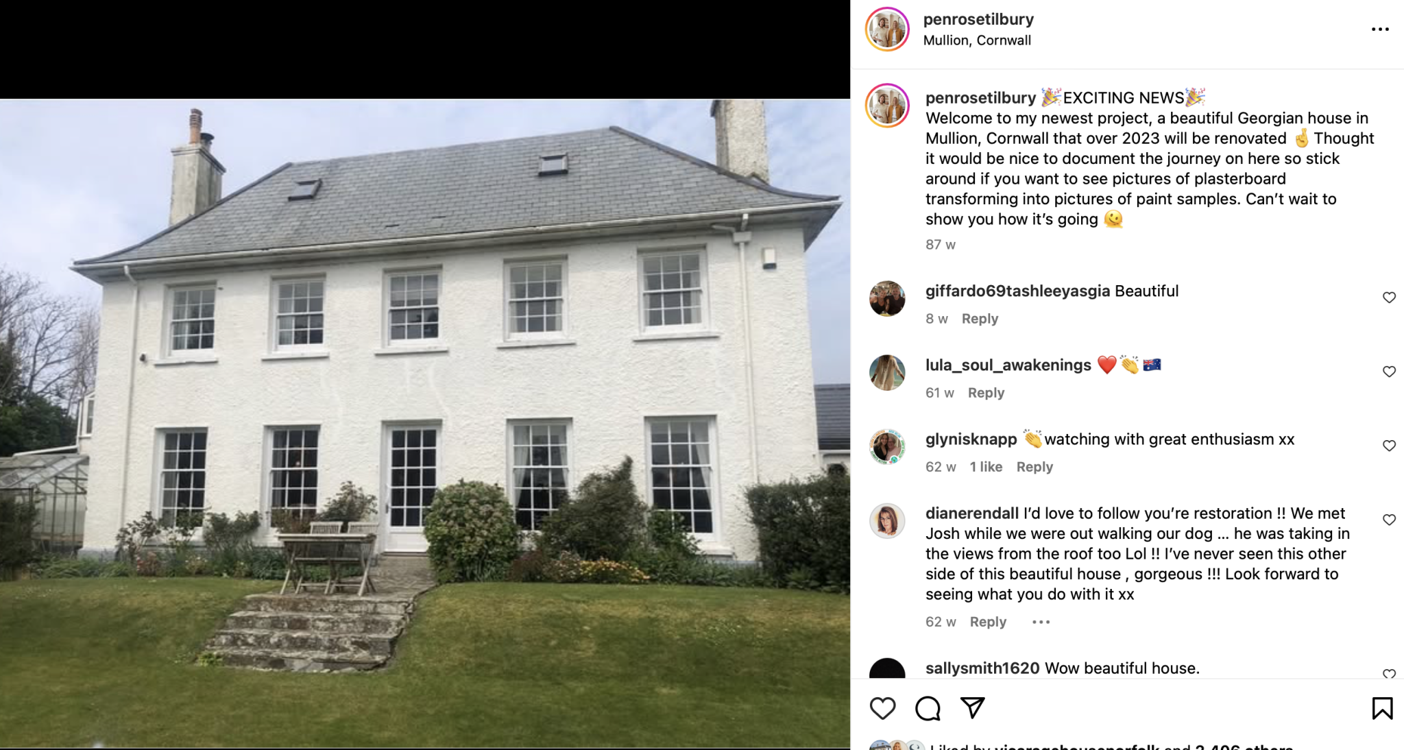 Rose Hanson and Josh Widdicombes' Home - Penrose House